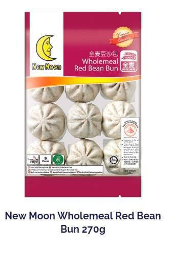 EZ Mart Singapore - Online market portal. NEW MOON WHOLEMEAL RED BEAN BUN (9PCS/PKT)